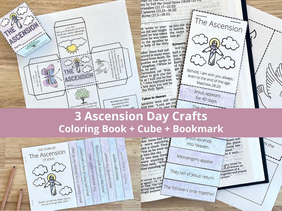 Jesus Ascension Craft, Jesus Ascending Activity, Ascension of Christ ...