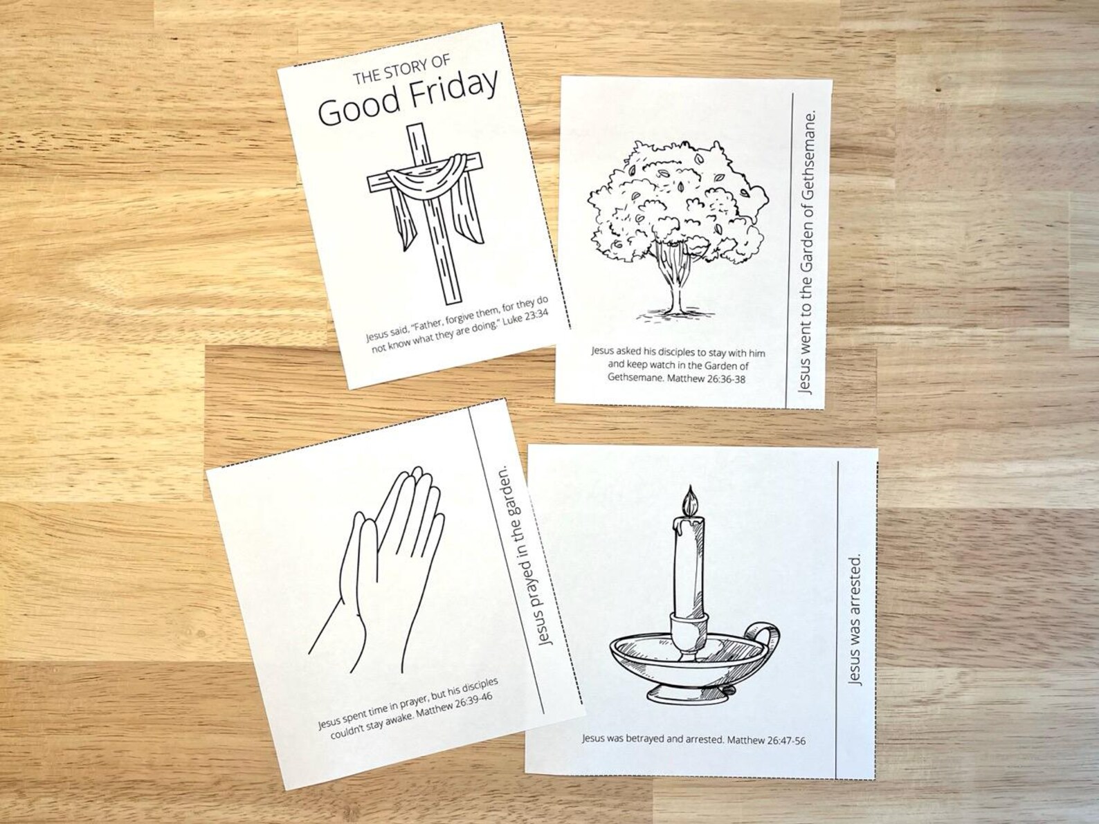 Good Friday Craft, Easter Jesus Printable, Holy Week for Kids Walk ...