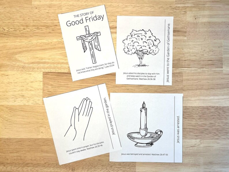 Good Friday Crafts for Kids, Holy Week Printable, Bible Flip Books ...