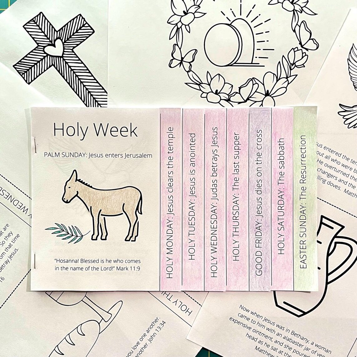 Holy Week Printable, Lent Kids, Good Friday, Easter Sunday School Craft ...