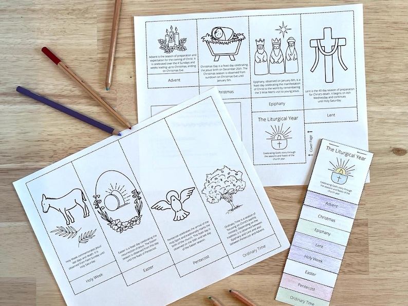 Sunday School Bookmark Activity, Kids Flip Books, Liturgical Craft ...