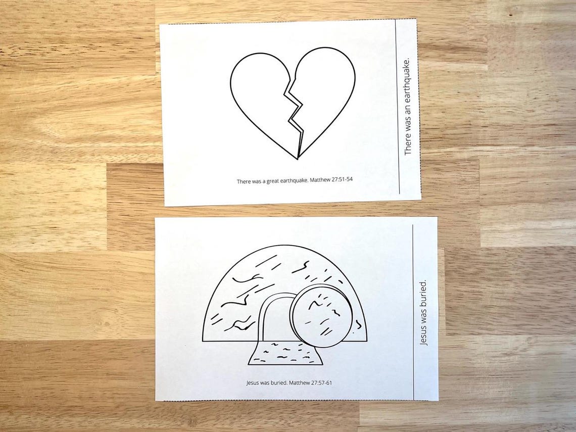 Good Friday Craft, Easter Jesus Printable, Holy Week for Kids Walk ...