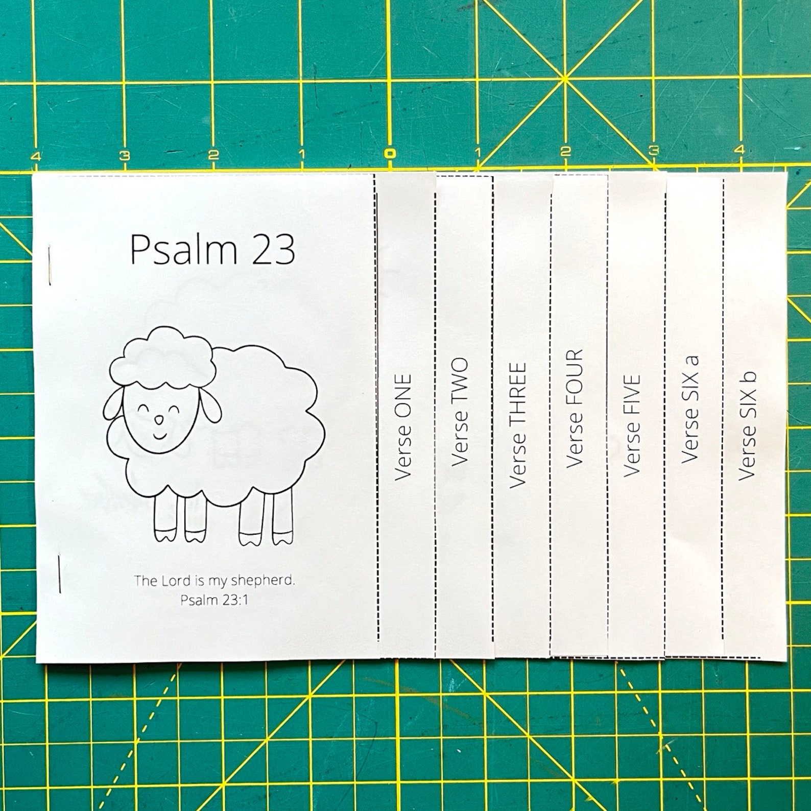 Psalm 23 - 8 Page Mini Coloring Book - Bible Activity - Preschool ...