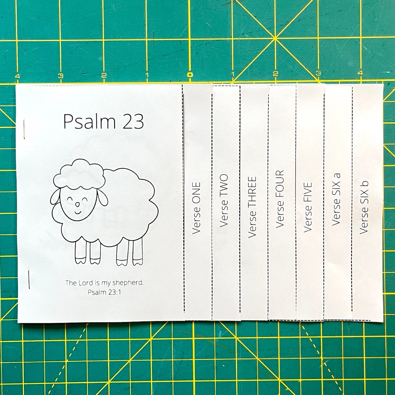 Psalm 23 - 8 Page Mini Coloring Book - Bible Activity - Preschool ...