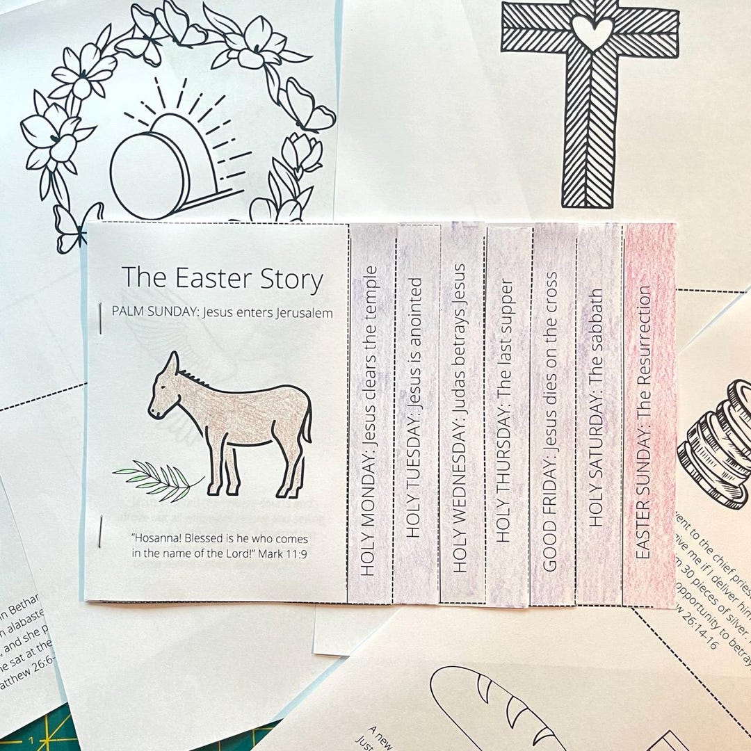 Palm Sunday Craft, Holy Week Printable, Empty Tomb, Good Friday, Holy ...