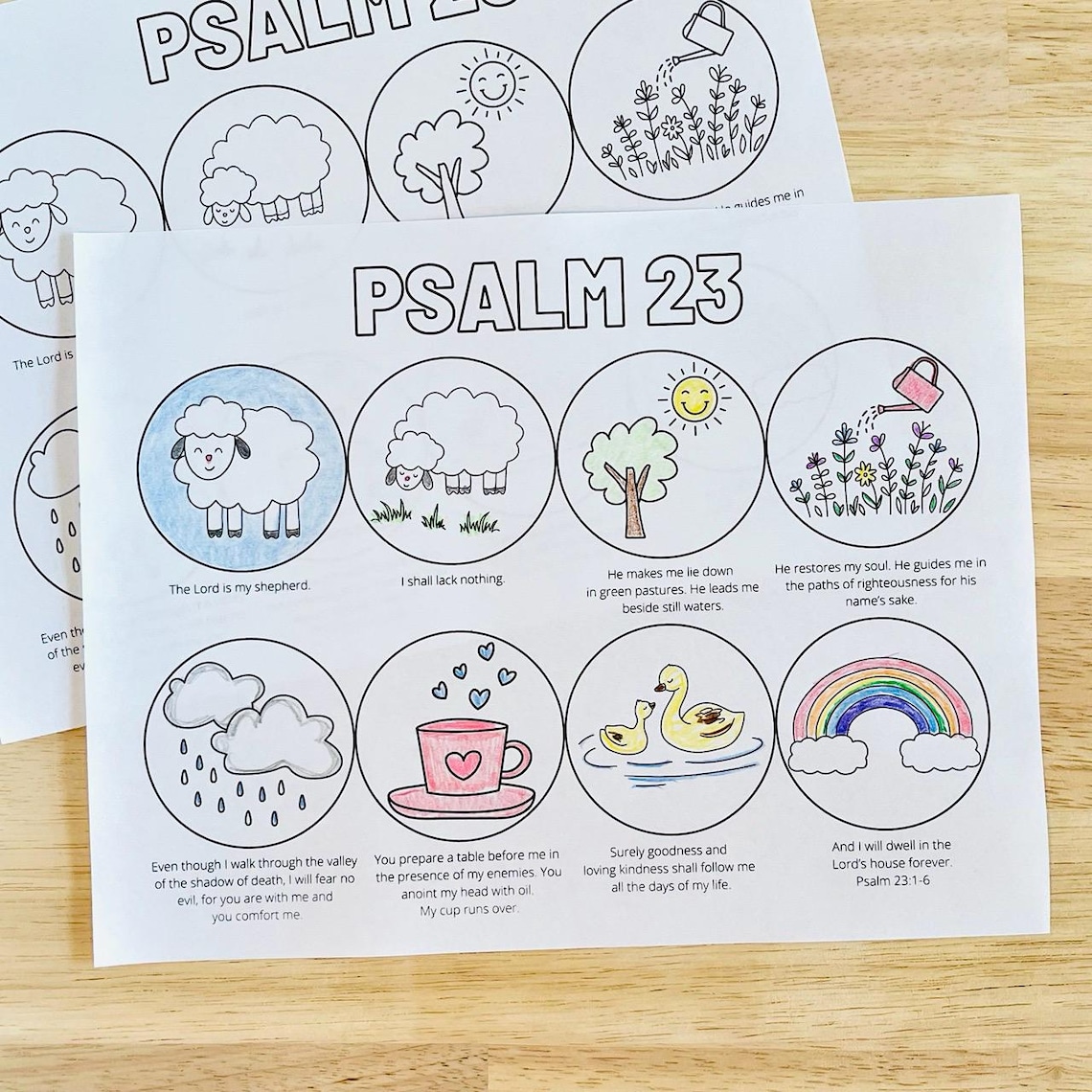 Psalm 23 Printable, Sunday School Lessons for Kids, the Lord is My ...