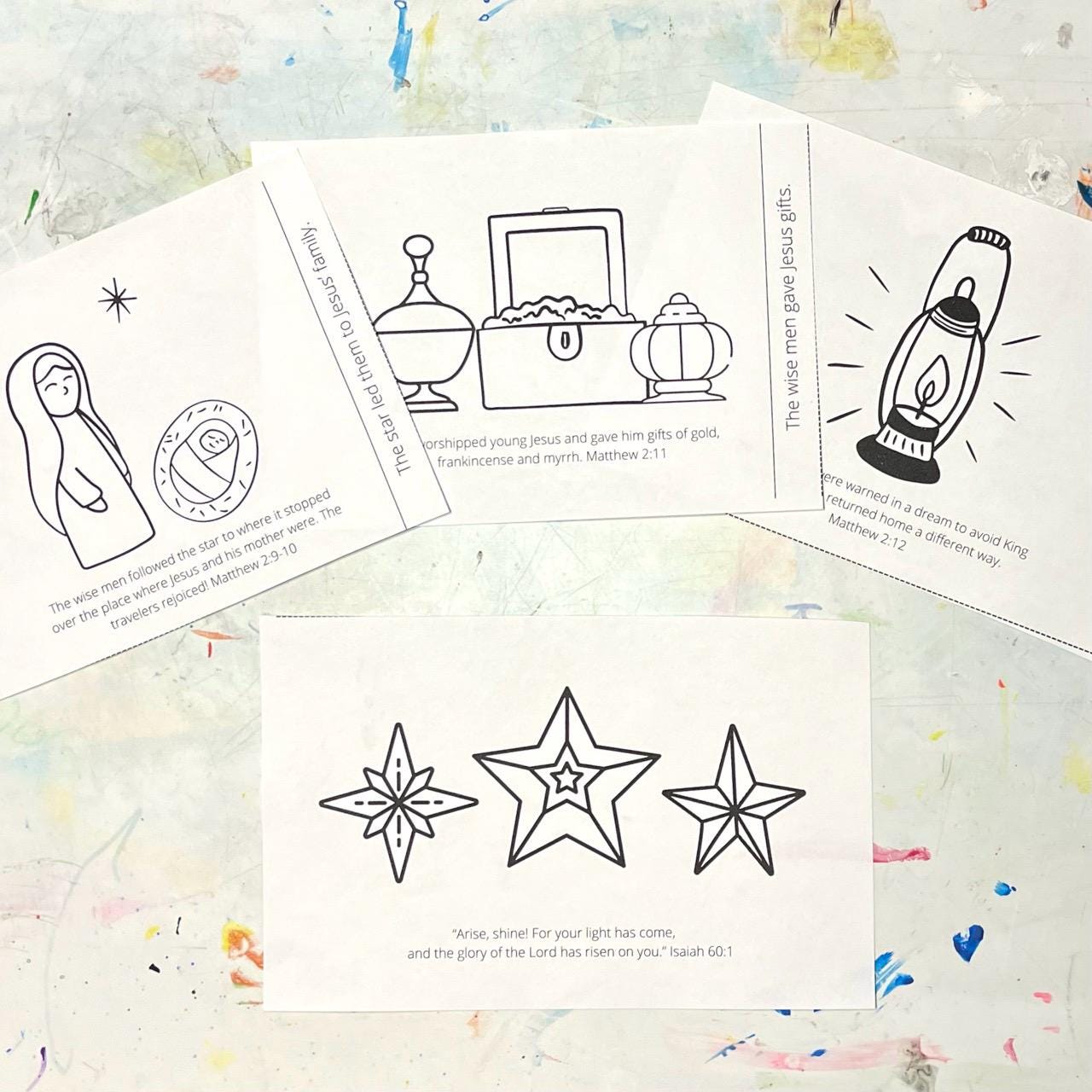 Epiphany Mini Coloring Book, 3 Wise Men, Three Kings Day, Flip Book ...