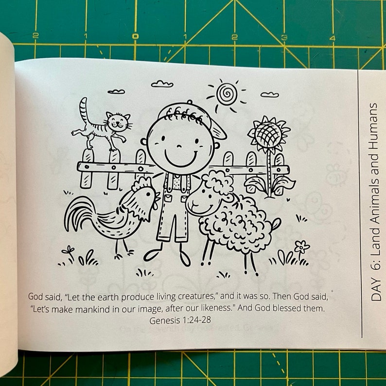 7 Days of Creation Mini Coloring Book, Flip Book, Bible Activity ...