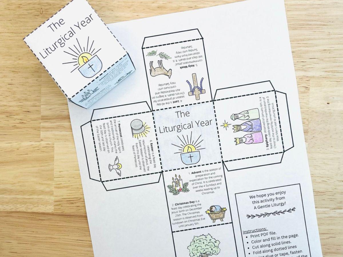 Liturgical Calendar 2026, for Kids, Pentecost Craft, Holy Week, Lent ...