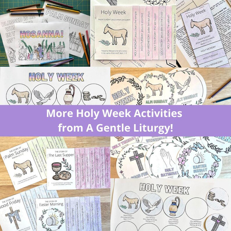 Palm Sunday Craft, Bible Story Coloring Page, Bible Activity Pages ...
