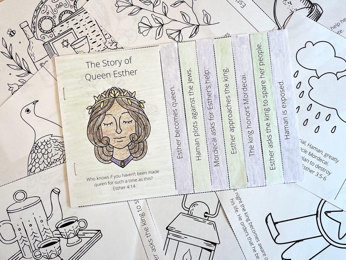 Queen Esther Craft, Esther Bible Story Activities, Sunday School Flip ...