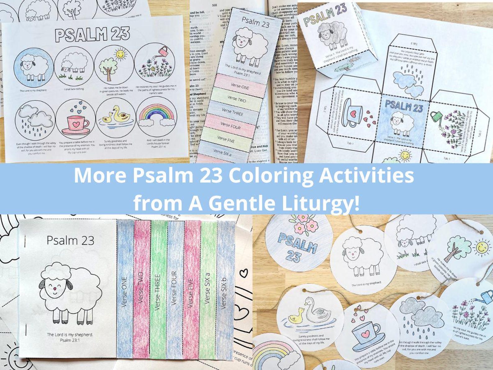 Psalm 23 Craft, Psalm 23 Book Mark, Sunday School Bookmark Activity ...