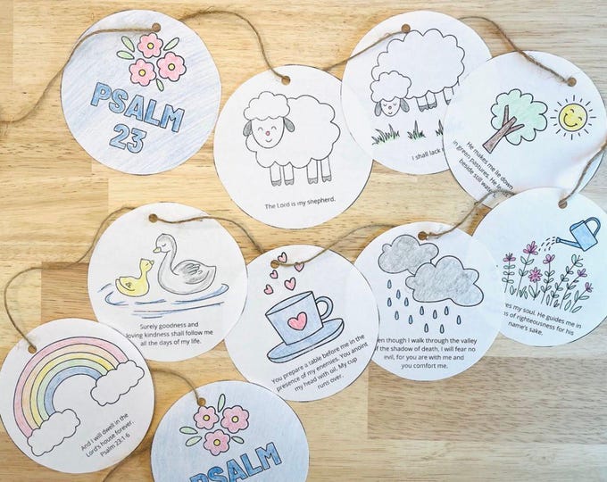 Psalm 23 Folding Surprise Craft, Mini Book for Kids, Bible Printable ...