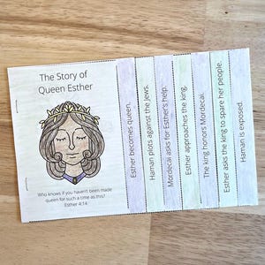 Queen Esther Craft, Esther Bible Story Activities, Sunday School Flip ...