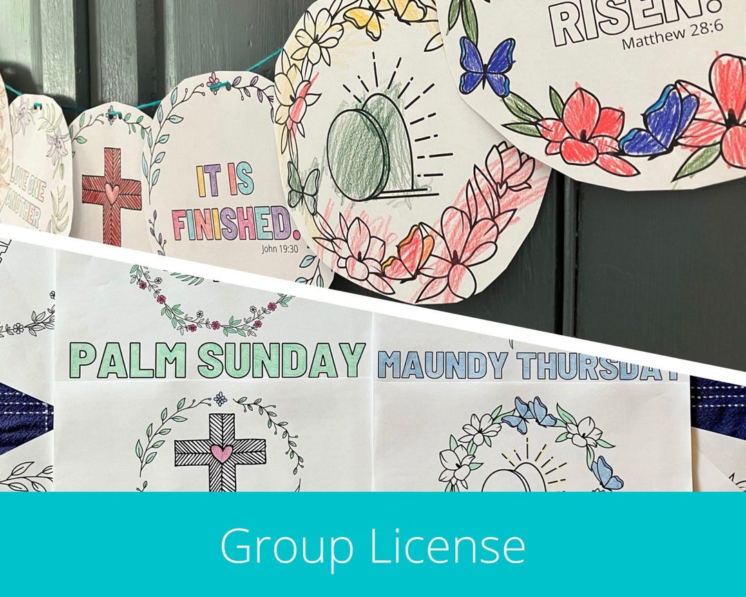 Easter Sunday School Craft, Holy Week Countdown Banner, Empty Tomb ...