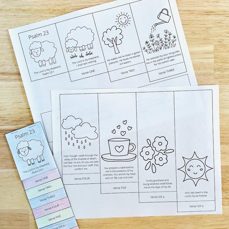 Psalm 23 Printable, the Lord is My Shepherd, Sunday School Crafts ...