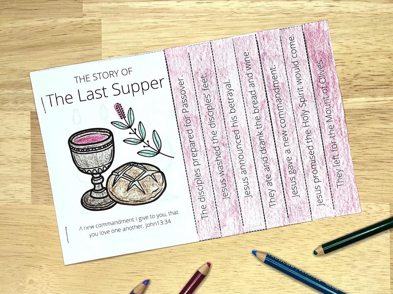 Last Supper Crafts, the Last Supper Craft for Kids, Holy Week Printable ...