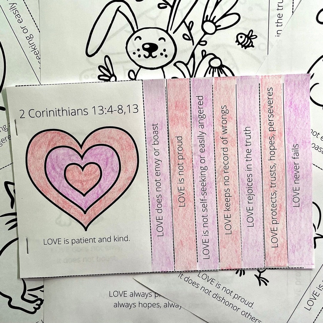 Christian Valentine - Valentine for Kids - 1 Corinthians 13 Coloring ...