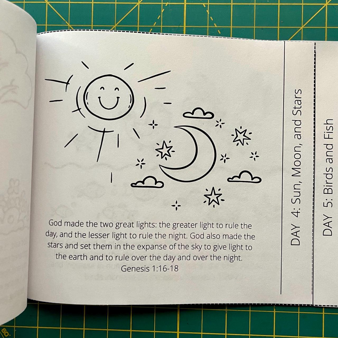 7 Days of Creation Coloring Pages, VBS Crafts Creation, VBS Kids Craft ...