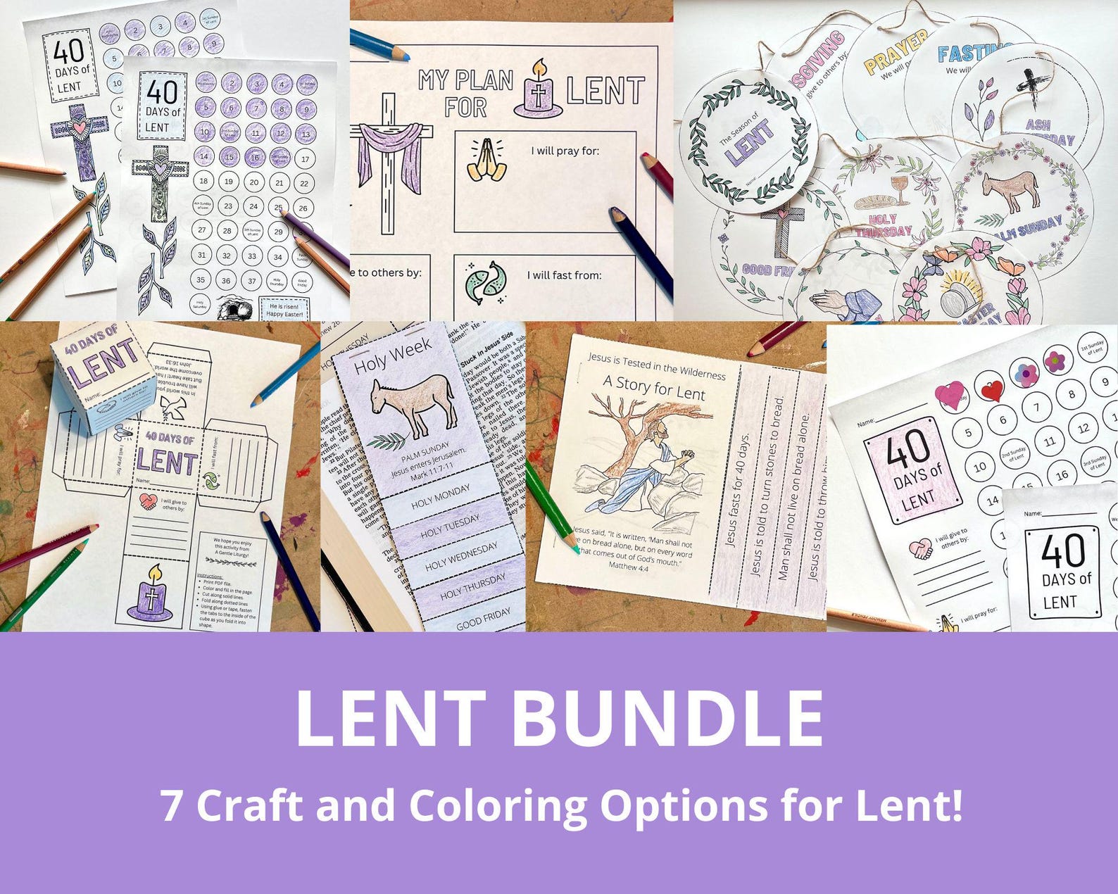Lent Banners, Palm Sunday Craft, Lent for Kids, Sunday School Craft ...