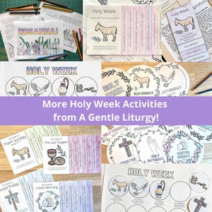 Holy Week 8 Pages Mini Coloring Book - Easter - Bible Verses - Kids ...