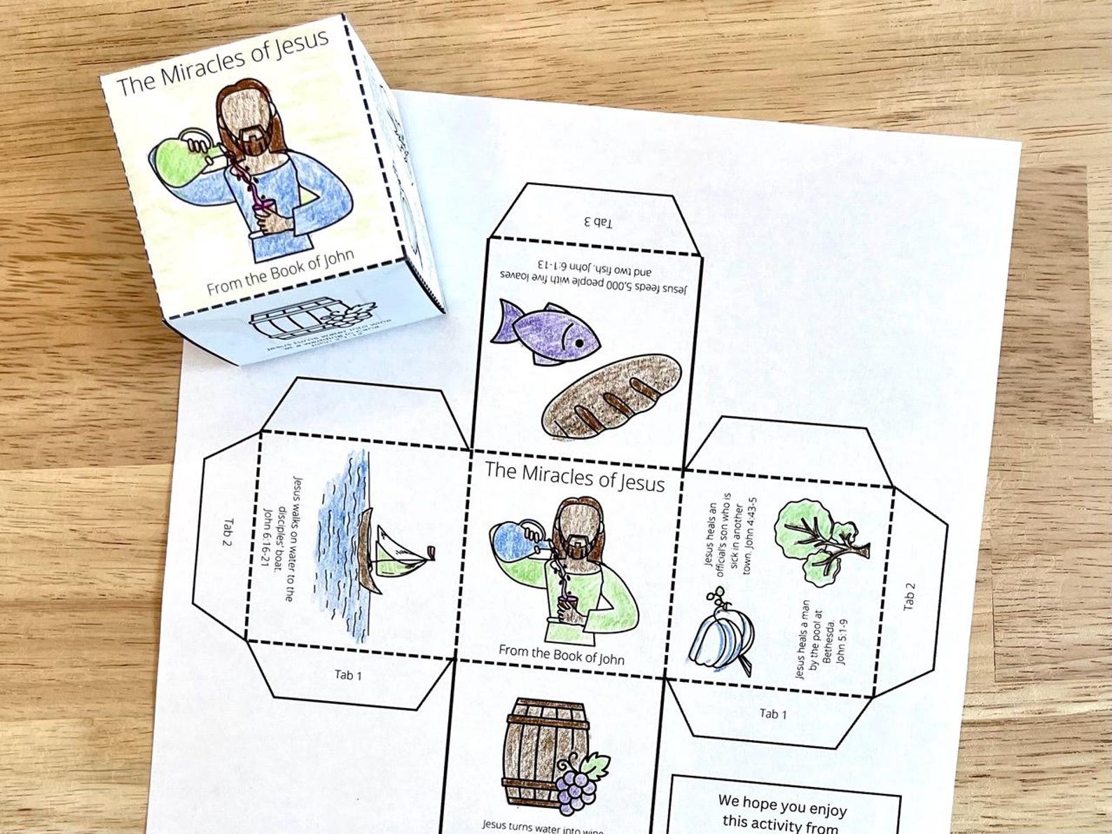 Jesus Feeds the 5000 Kids Craft, Bible Stories Printable the Book of ...