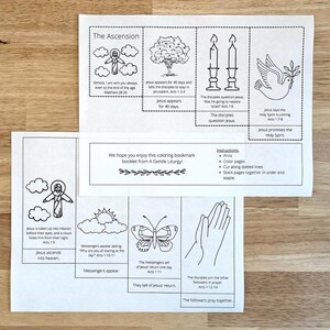 Jesus Ascension Craft, Sunday School Bookmark Activity, Christian ...