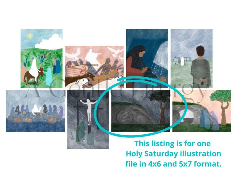 Jesus Tomb Digital Art, Holy Week for Kids, Holy Week Cards, Holy Week ...