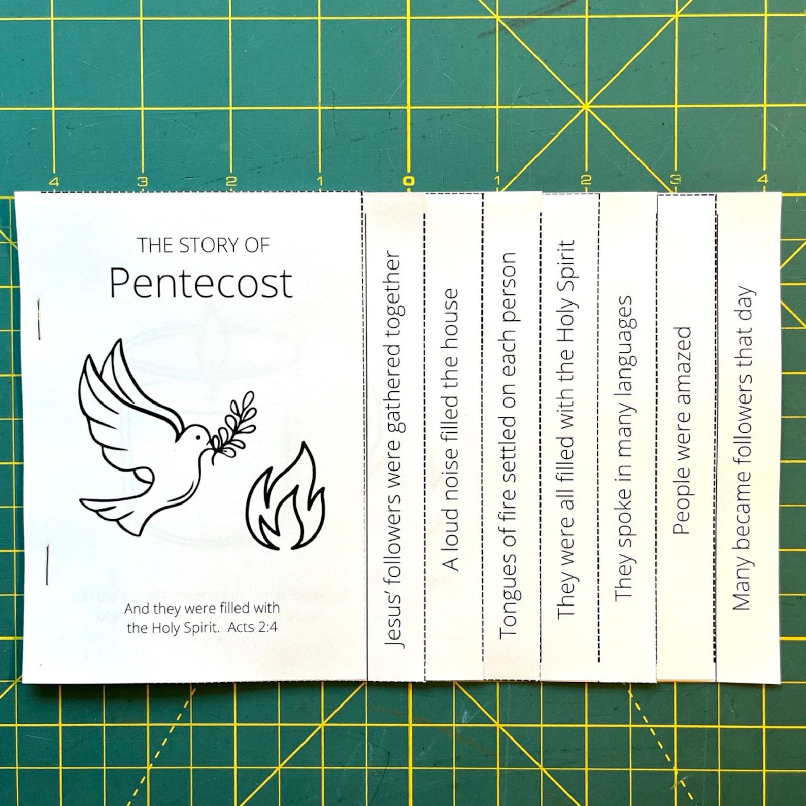 Pentecost 8 Page Mini Coloring Book - Activity - Bible Verses - Holy ...