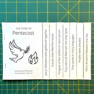 Pentecost 8 Page Mini Coloring Book - Activity - Bible Verses - Holy ...