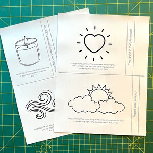 Pentecost 8 Page Mini Coloring Book - Activity - Bible Verses - Holy ...