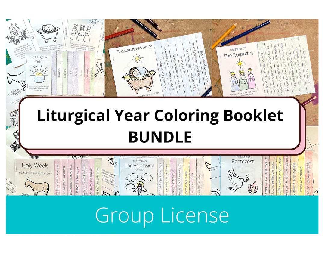 Liturgical Calendar, Bible Coloring Book, Printable Advent, Lent, Holy ...