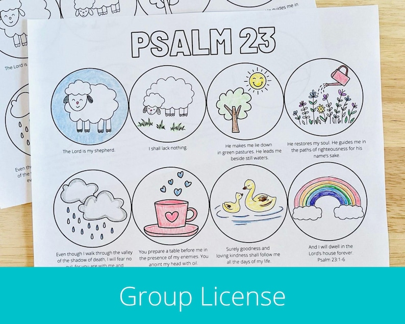 Sunday School Lessons for Kids, Psalm 23 Craft, Bible Coloring Book ...