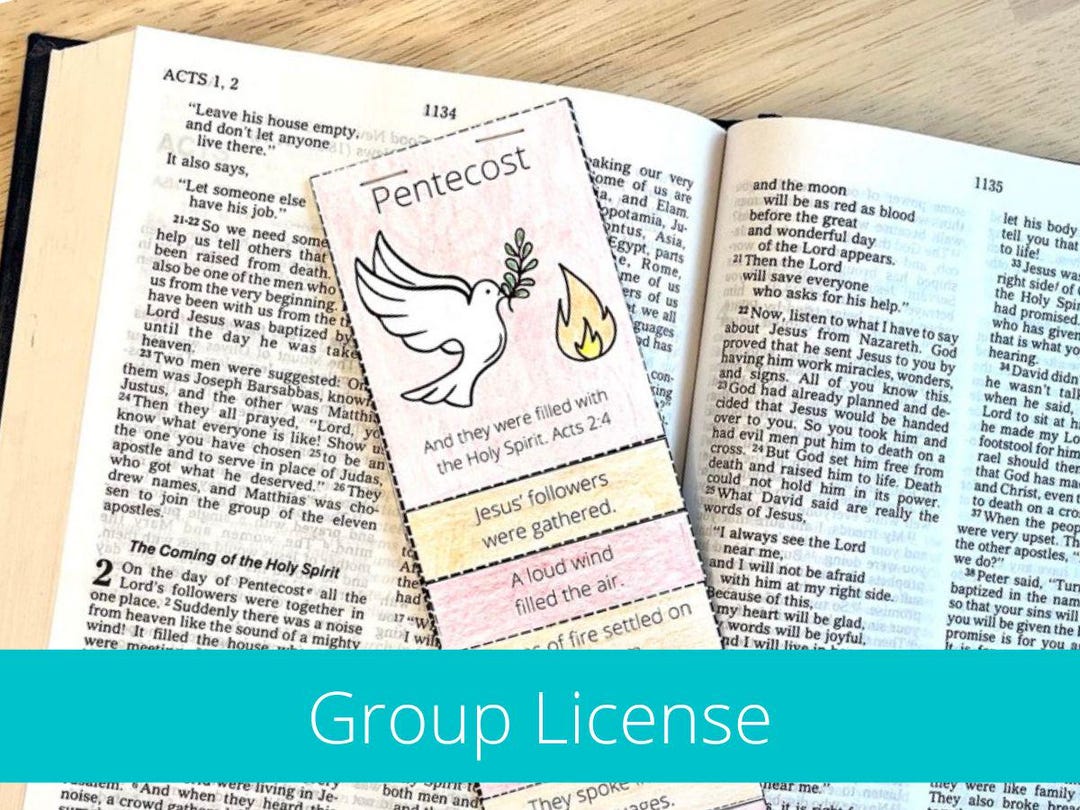 Pentecost Craft Download, Kids Flip Books, Christian Bookmarks ...