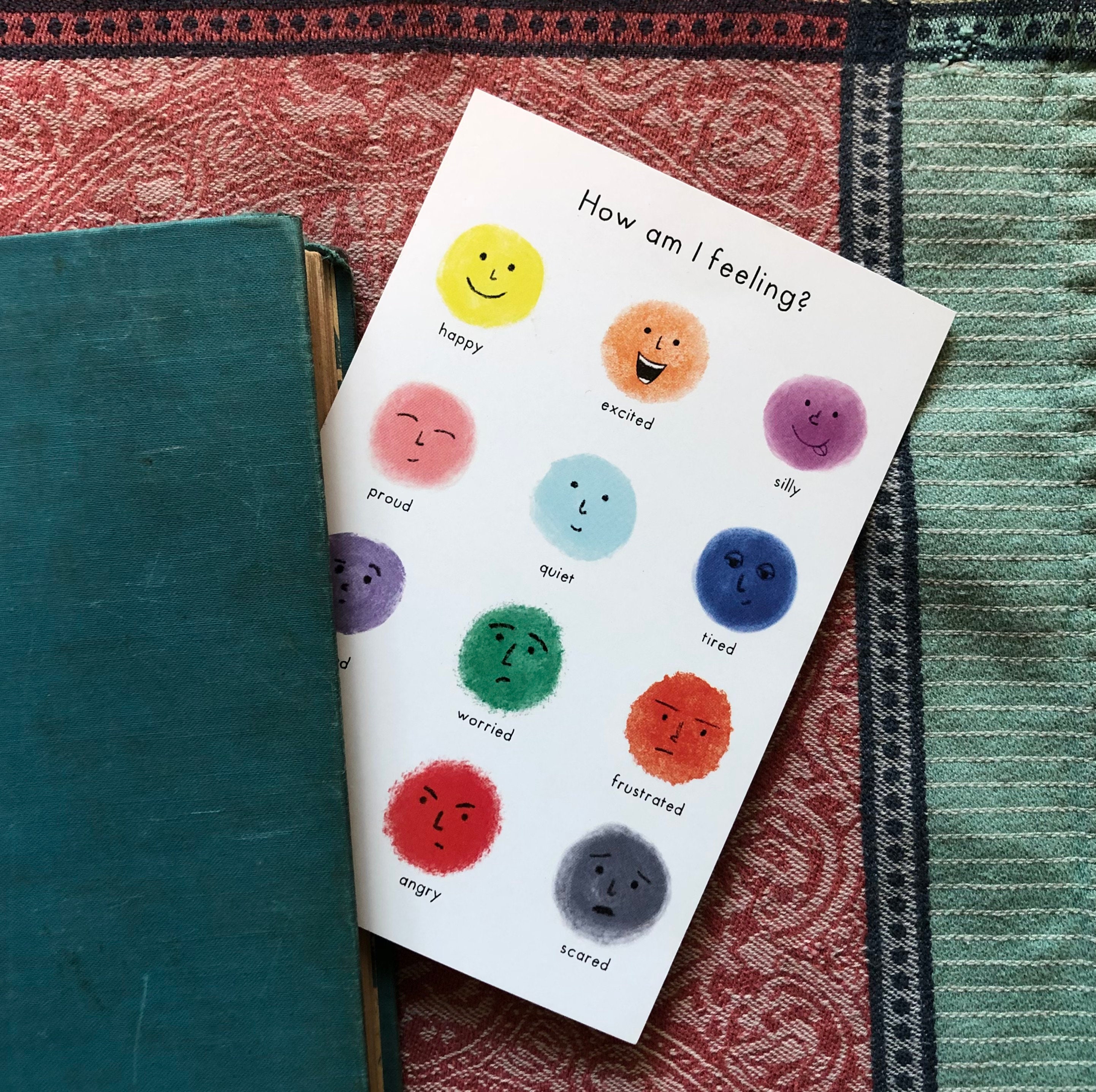 Rainbow Faces Feelings Chart - 5x7 and 4x6 Download - Emotions for Kids ...