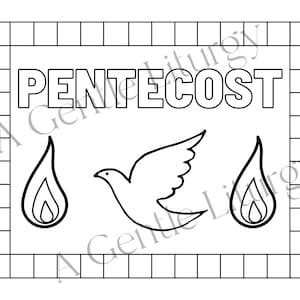 5 Pentecost Coloring Pages + DIY Mobile Craft - Flame and Dove - Holy ...