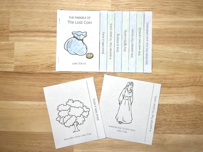 The Parable of the Lost Coin Booklet, VBS 2025 Craft, the Lost Coin ...