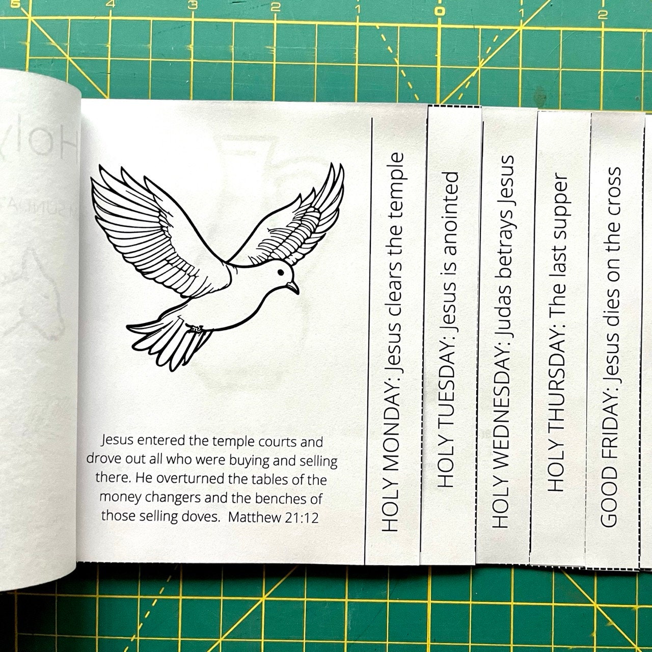 Holy Week 8 Pages Mini Coloring Book - Easter - Bible Verses - Kids ...