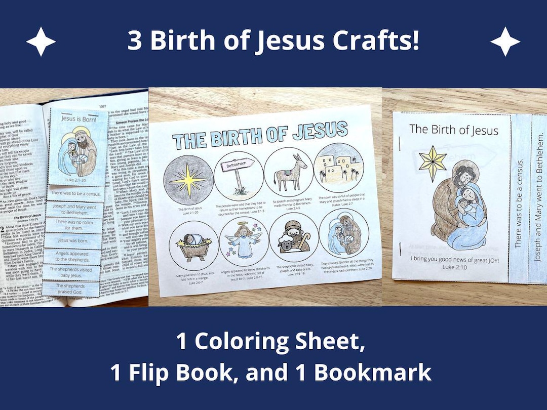 Jesus Birth Crafts, Christmas Nativity Craft for Kids, Christmas Story ...