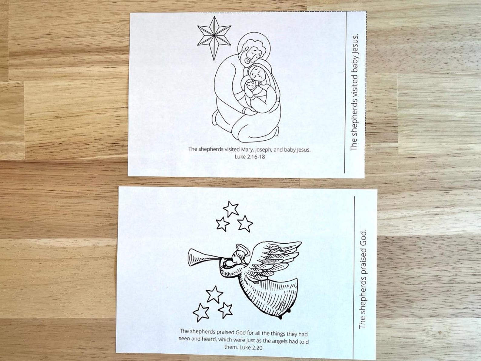 Christmas Story Coloring Book - Birth of Jesus - Bible Activity, Sunday ...