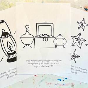 Epiphany Christmas Coloring Sheets, Three Wise Men, Three Kings Day ...
