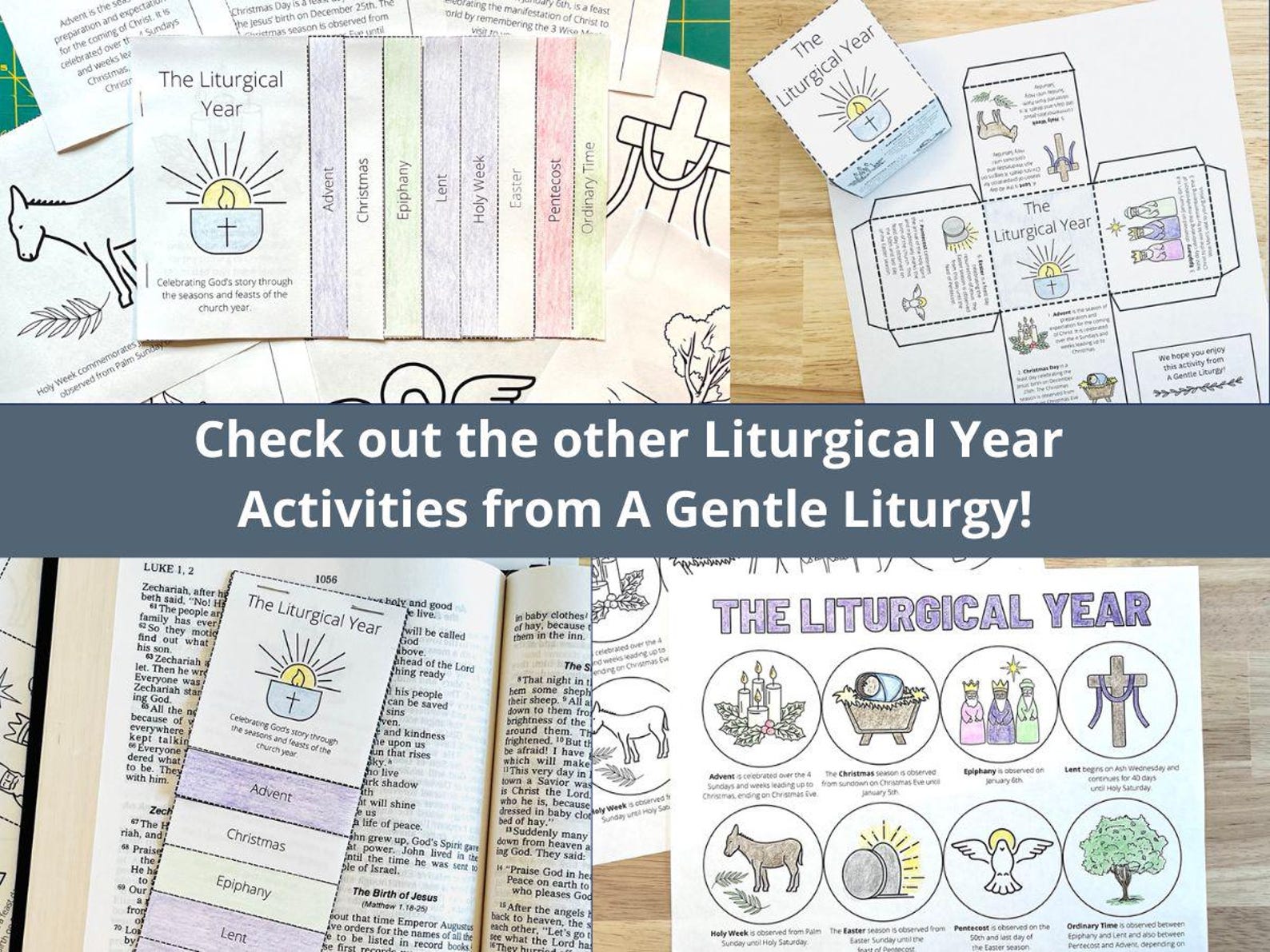 Liturgical Calendar, Liturgical Year Kids, Bible Activity Pages, Kids ...