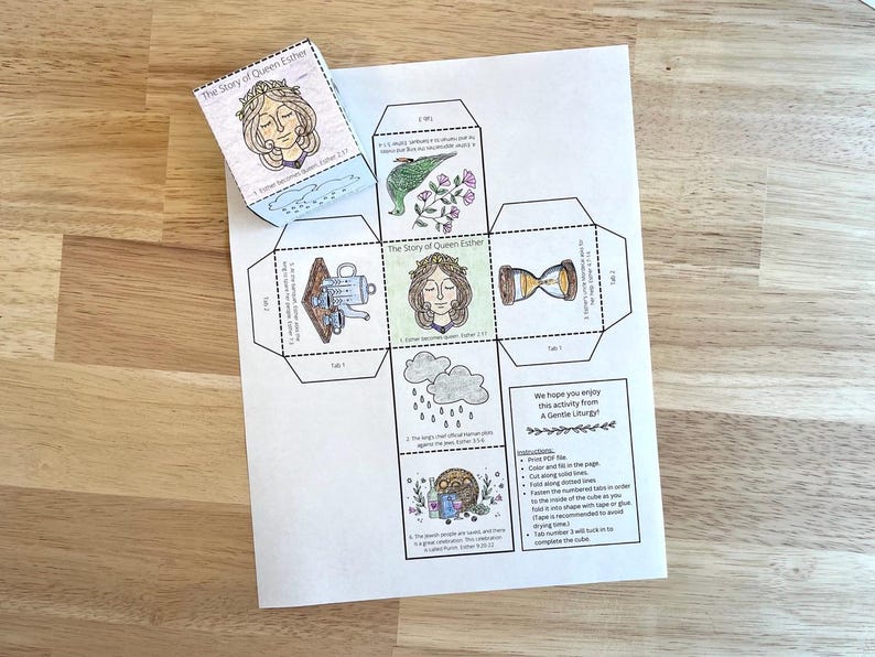 Queen Esther Printable Craft, Esther Bible Story Activities, Sunday ...