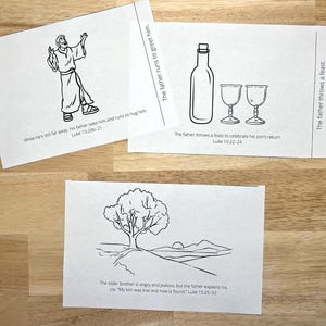 Kids Bible Lessons for Kids, Prodigal Son Activity Sheet, Parables of ...