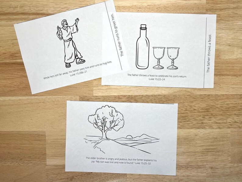 Kids Bible Lessons for Kids, Prodigal Son Activity Sheet, Parables of ...