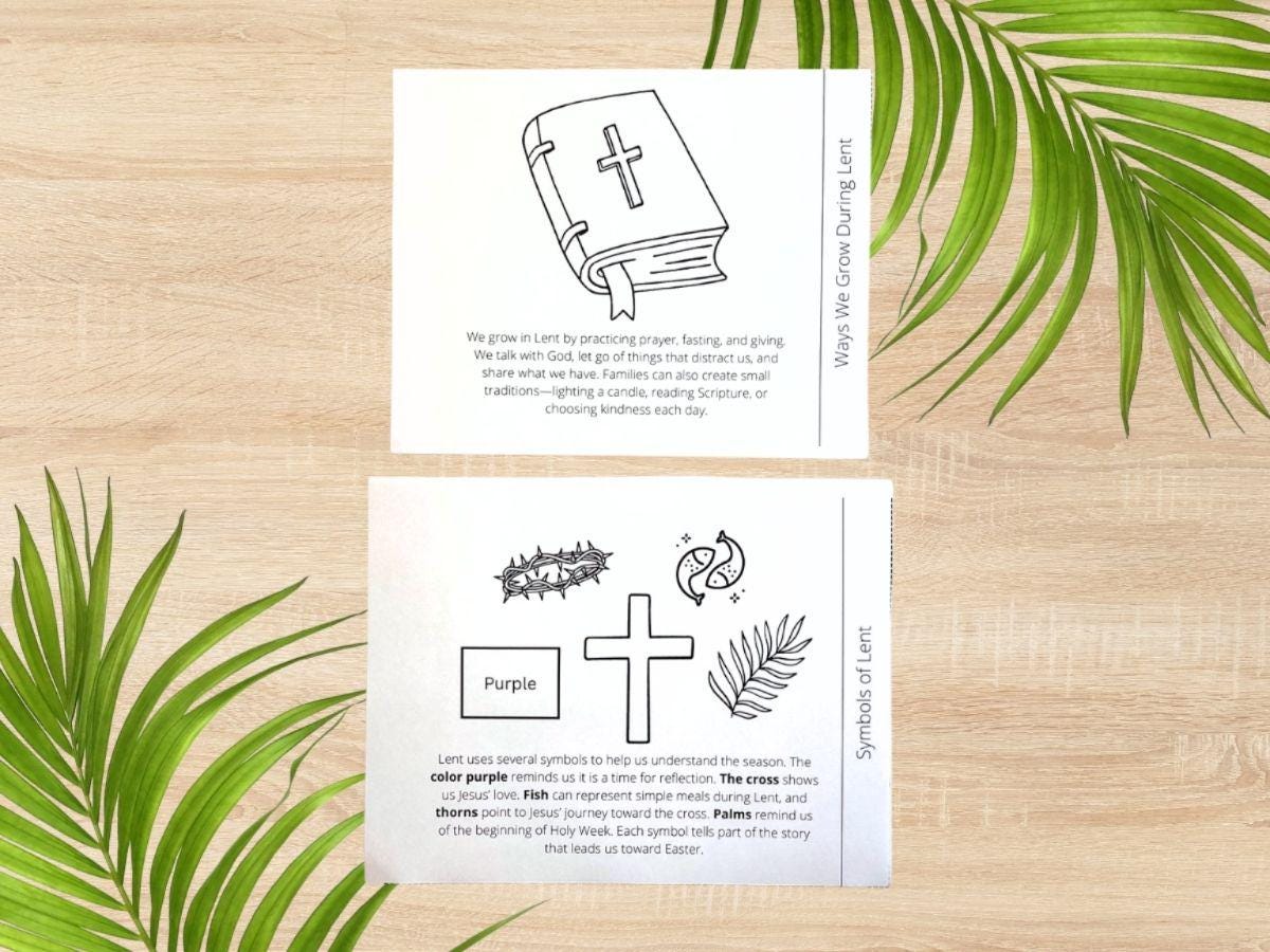 Lent Coloring Page, 40 Days of Lent Activities, Lent Craft for Kids ...