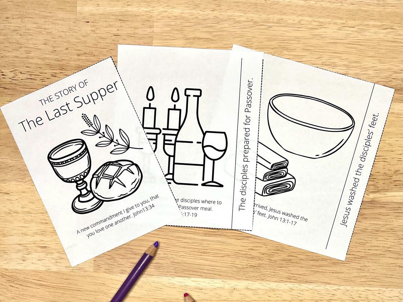 The Last Supper Craft for Kids, Last Supper Crafts, Bible Flip Books ...