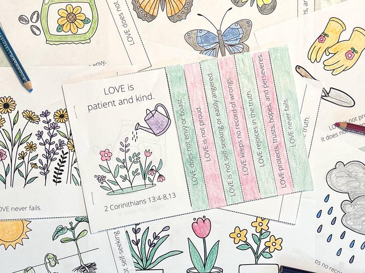 1 Corinthians 13:4 Mini Coloring Book - Love is Patient and Kind ...