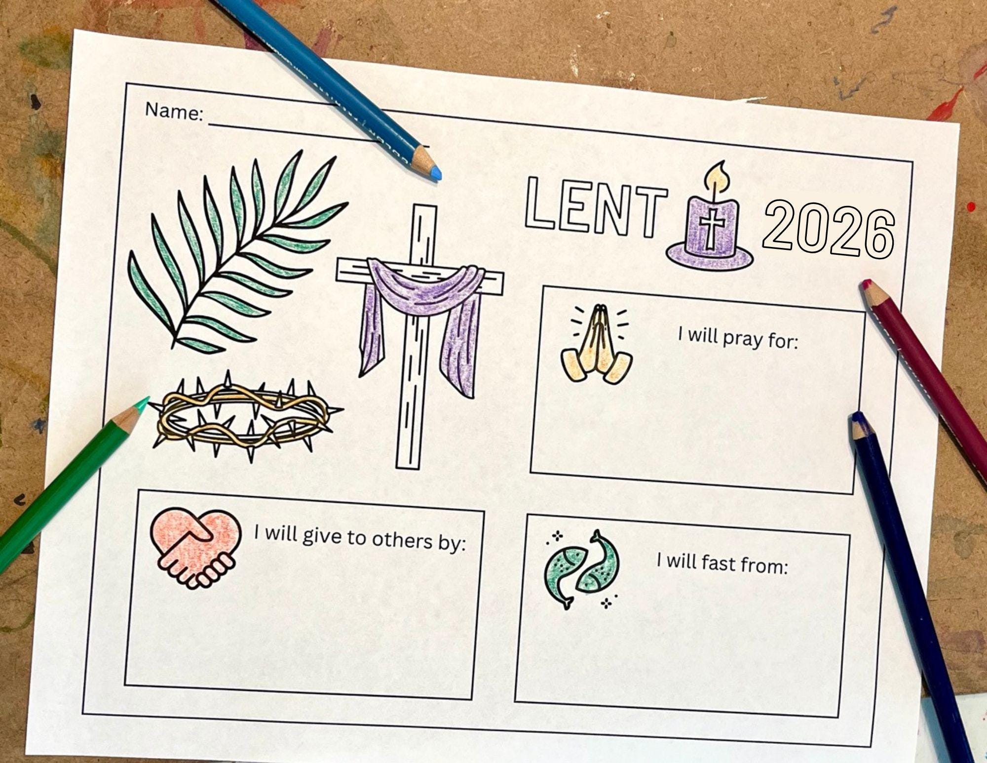 Catholic Lent, Lent Coloring Page, Lent for Families, Lent for Kids ...