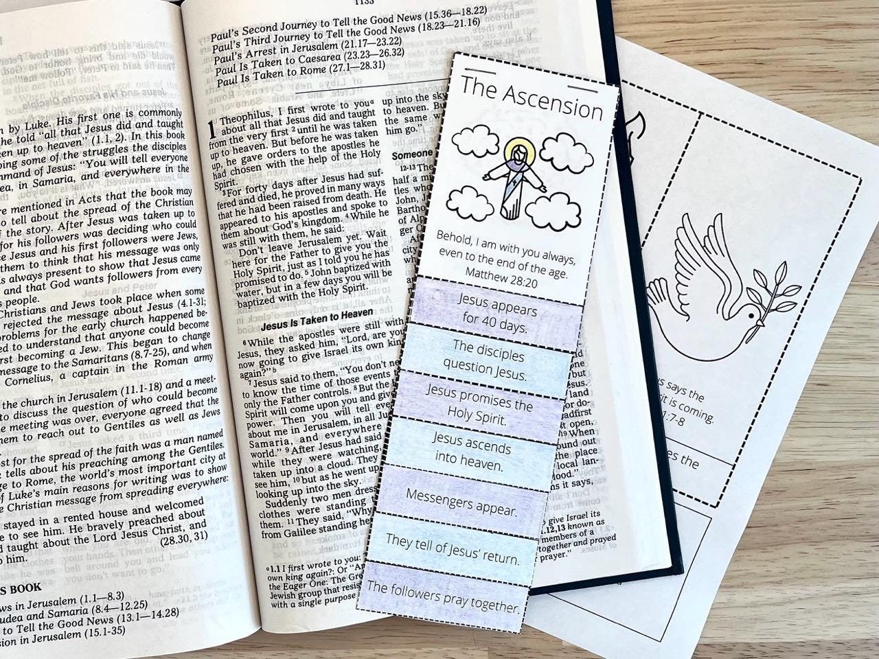 Jesus Ascended Into Heaven, Sunday School Lesson, Jesus Ascension Craft ...